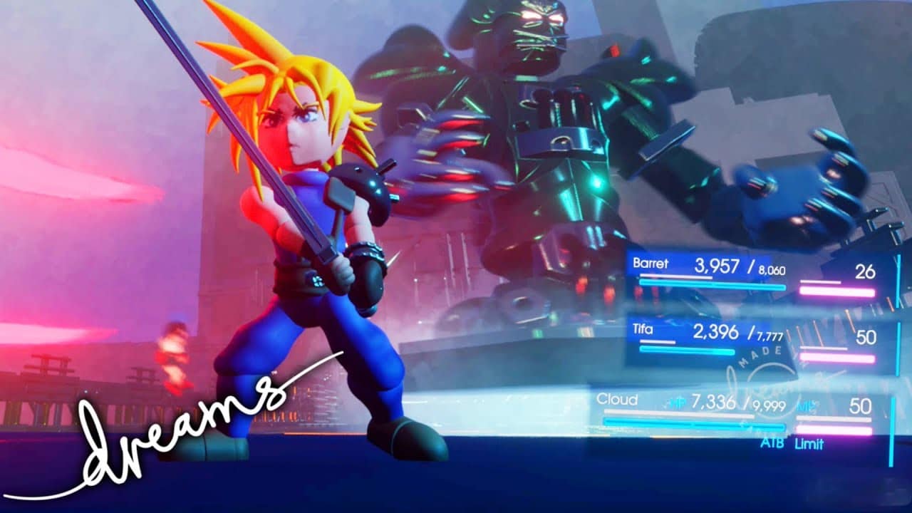 Dreams: Final Fantasy VII Remake é recriado e impressiona