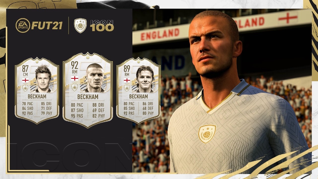 FIFA 21: cartas icon de David Beckham no FUT recebem ratings