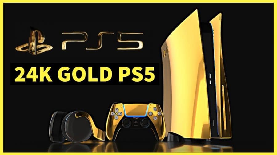 PS5: youtuber paga R$ 64 mil por um console de ouro 24K