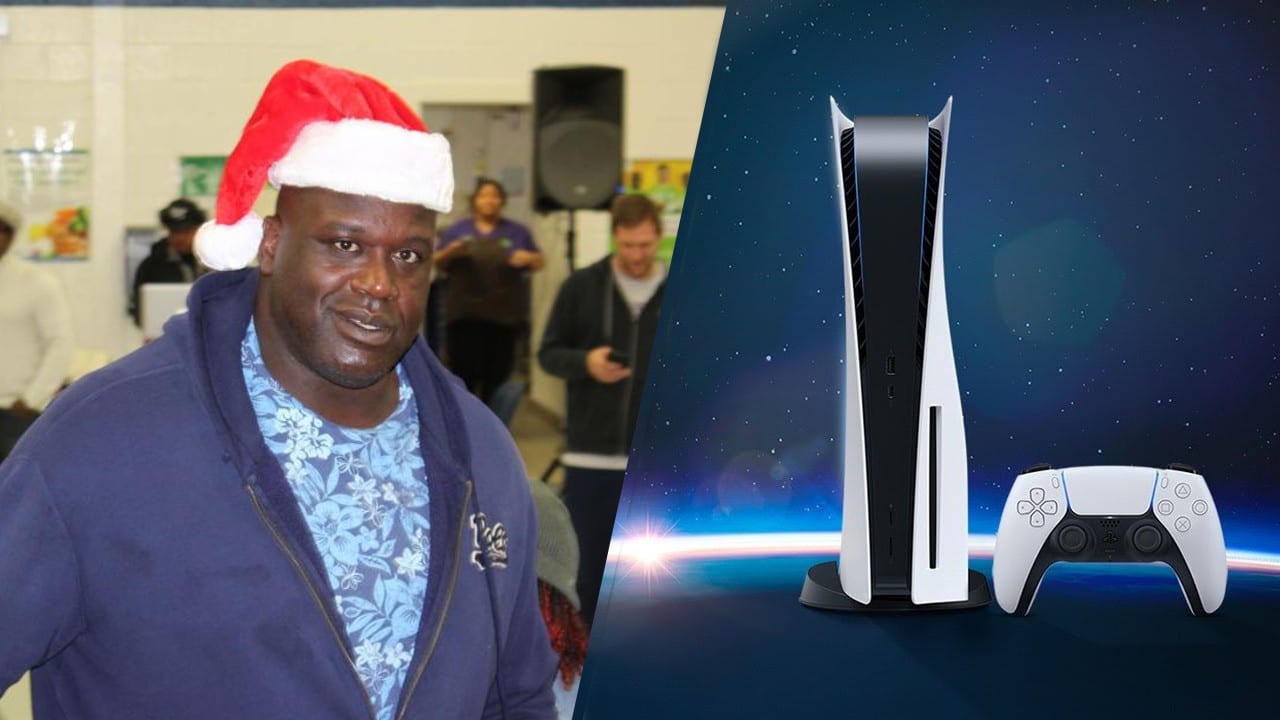 Shaquille O'Neal presenteia crianças carentes com PS5