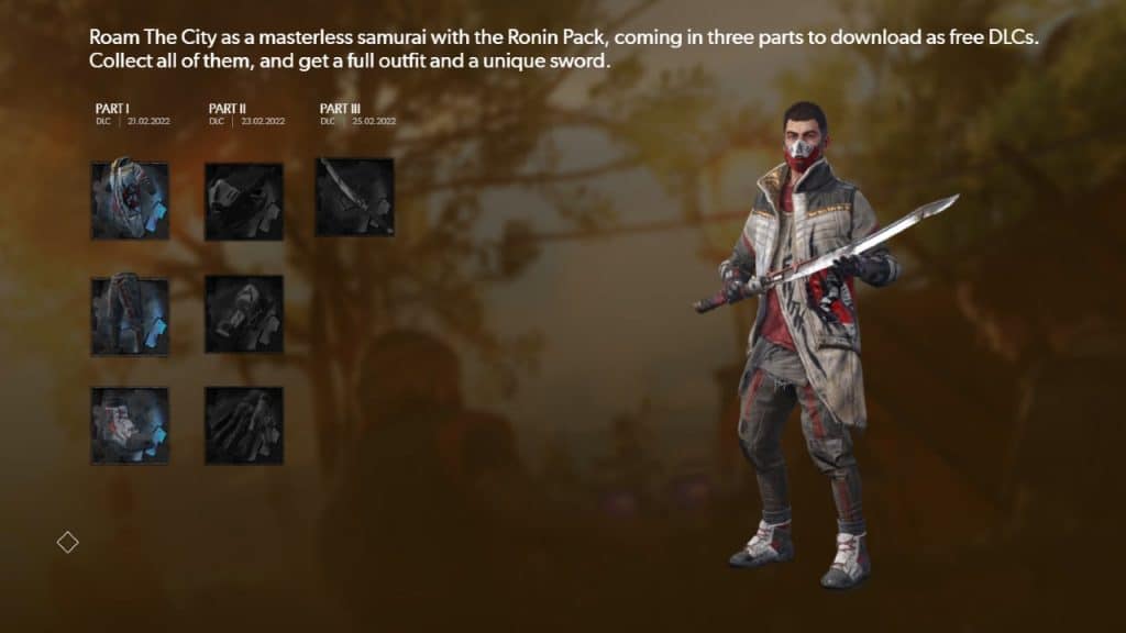 Dying Light 2: DLC gratuito "Pacote do Ronin" já disponível