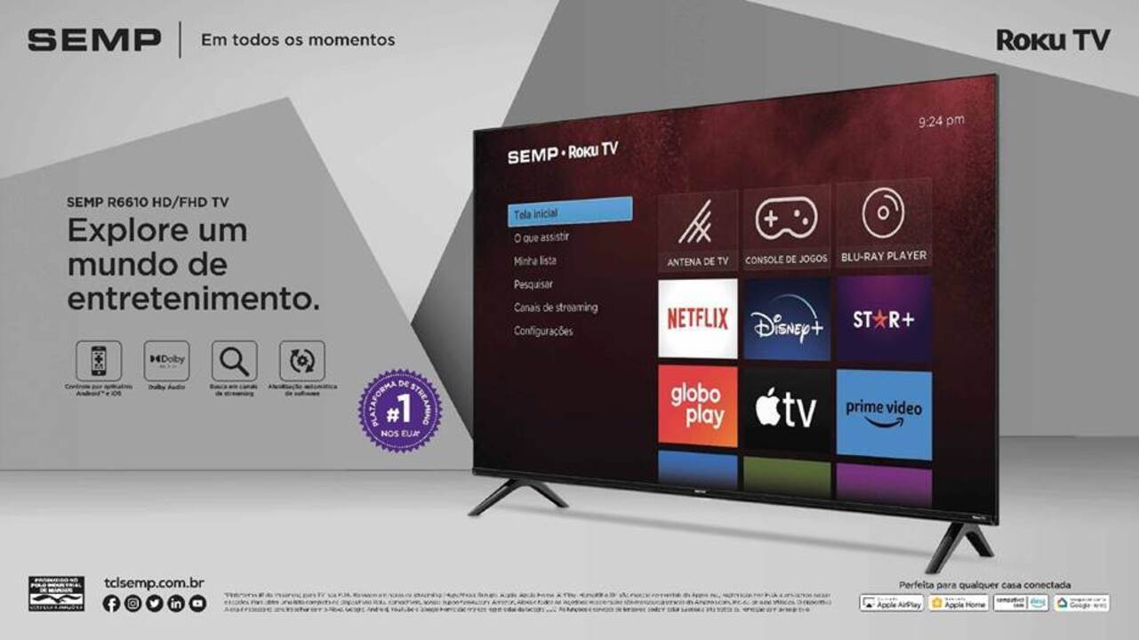 SEMP anuncia TVs R6610 HD e FHD com 32" e 43" para o Brasil