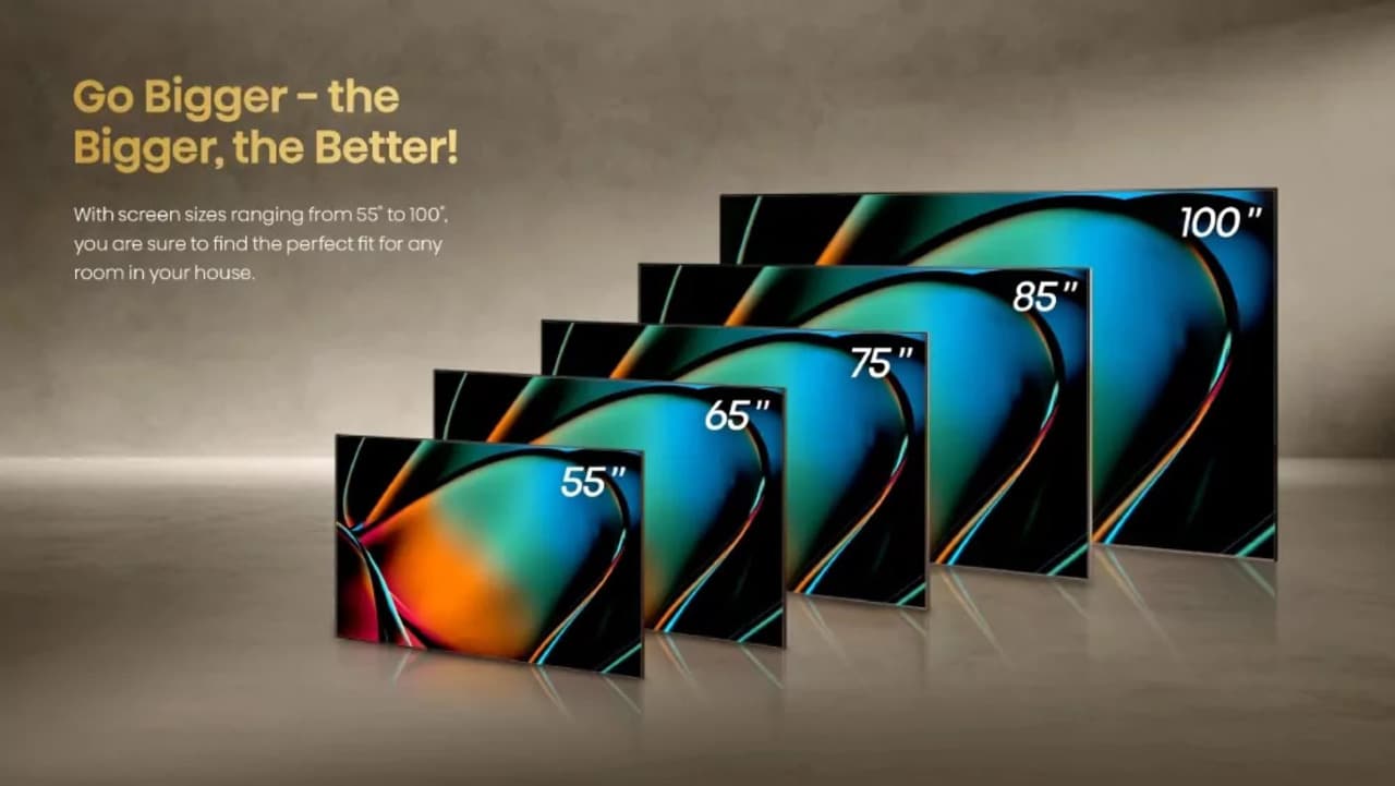 Hisense anuncia smart TVs de até 100 polegadas para o Brasil