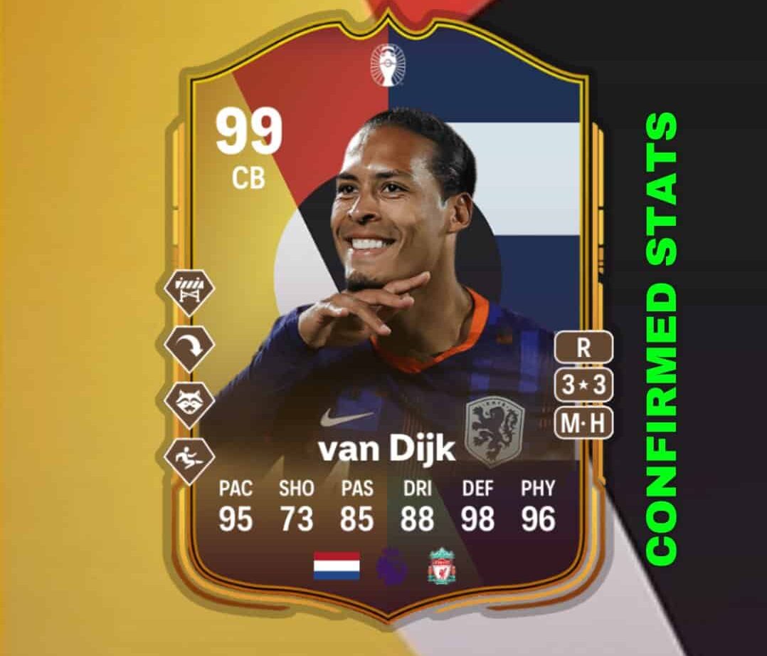Mais um 99: Van Dijk também "evolui" em EA Sports FC 24