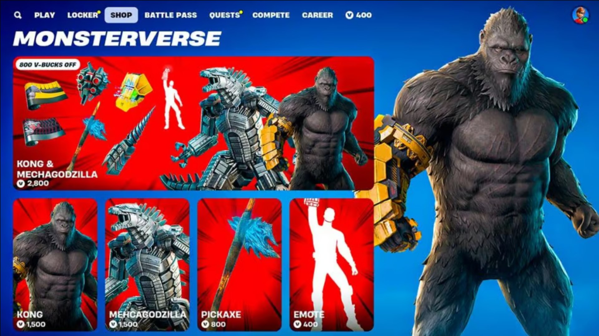 King Kong e MechaGodzilla chegam ao Fortnite nesta quinta-feira (16)