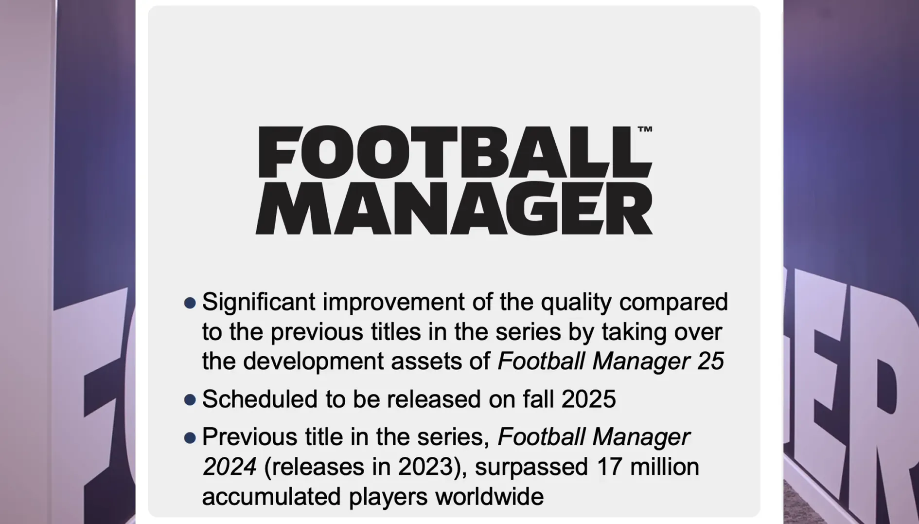 Ele vai voltar! Football Manager 26 é confirmado pela SEGA
