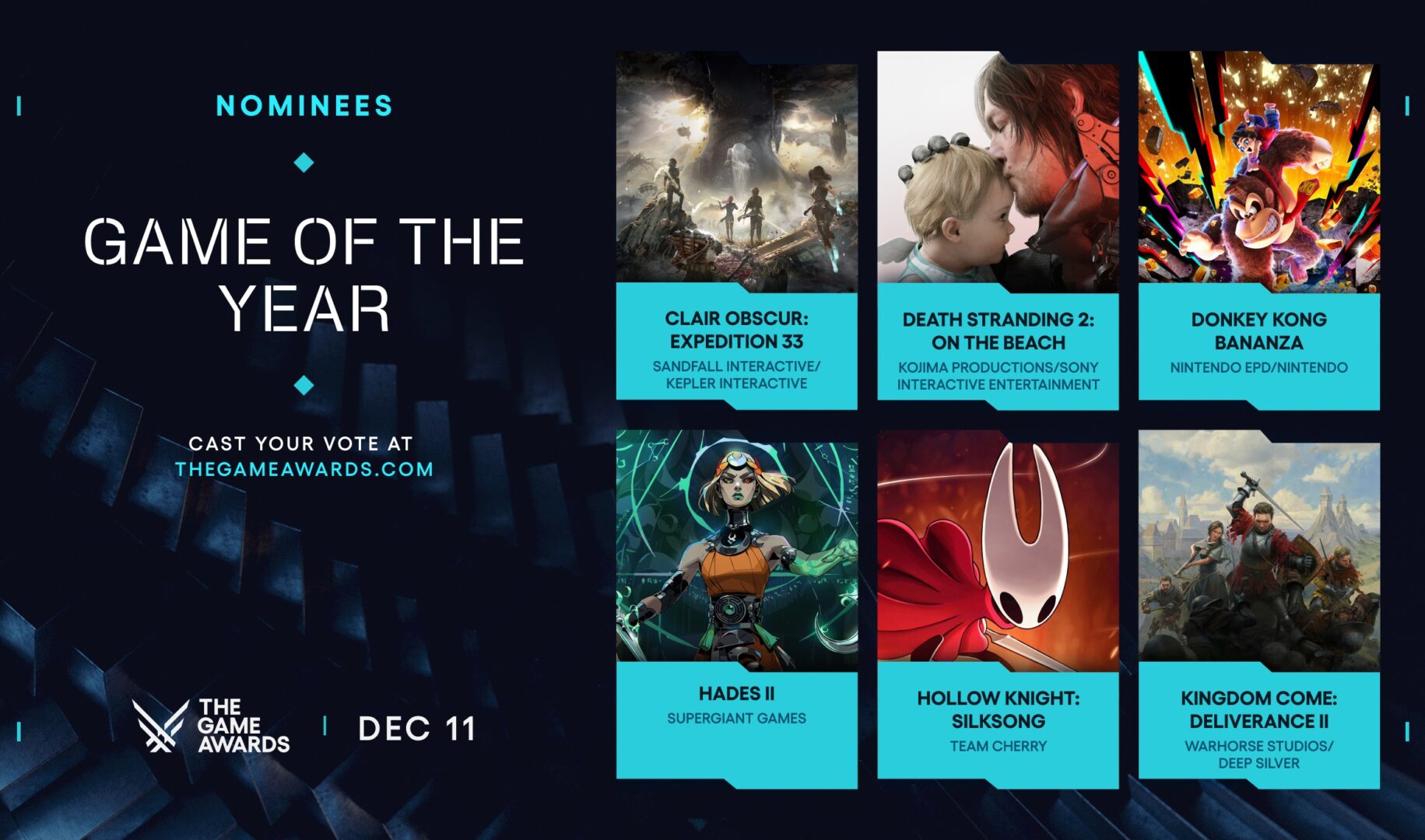 The Game Awards 2025: confira todos os indicados e o show de Expedition 33